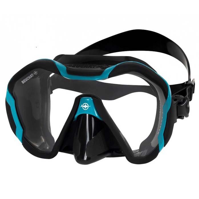 Beuchat Maxlux Evo Diving Mask Black Blue | Prescription Dive Mask ...